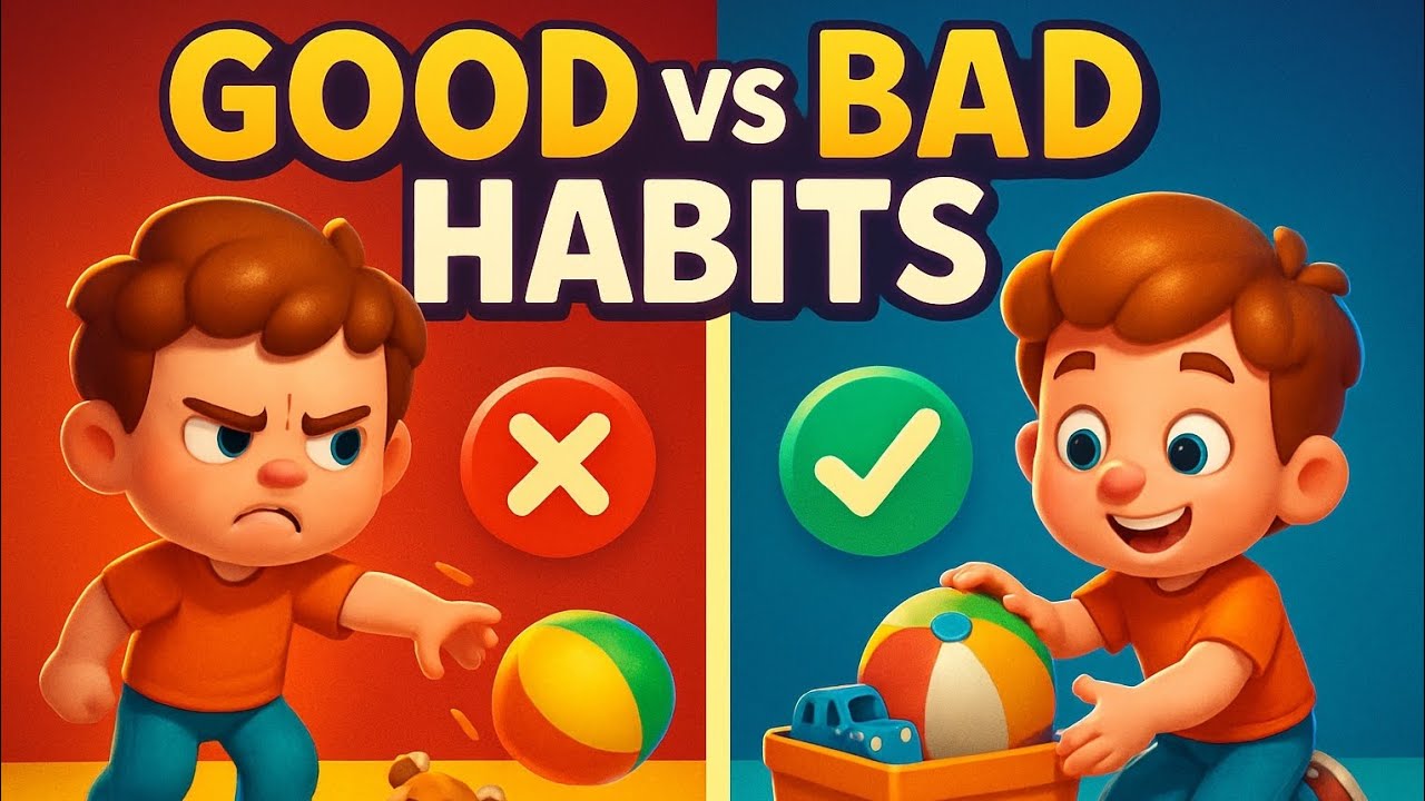 Good Habits vs Bad Habits for Kids | Fun 3D Learning Animation | Edu ...
