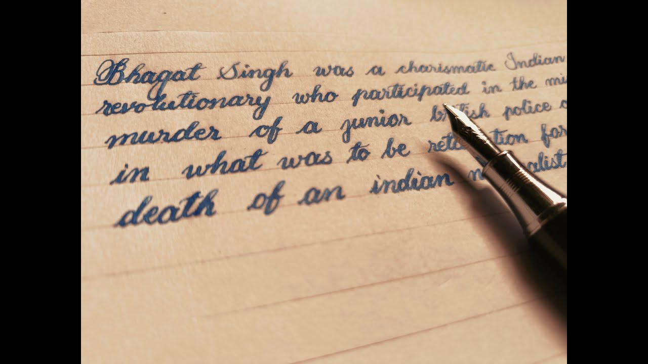 Bhagat Singh || Glorious English Handwriting 😍🔥|| - YouTube