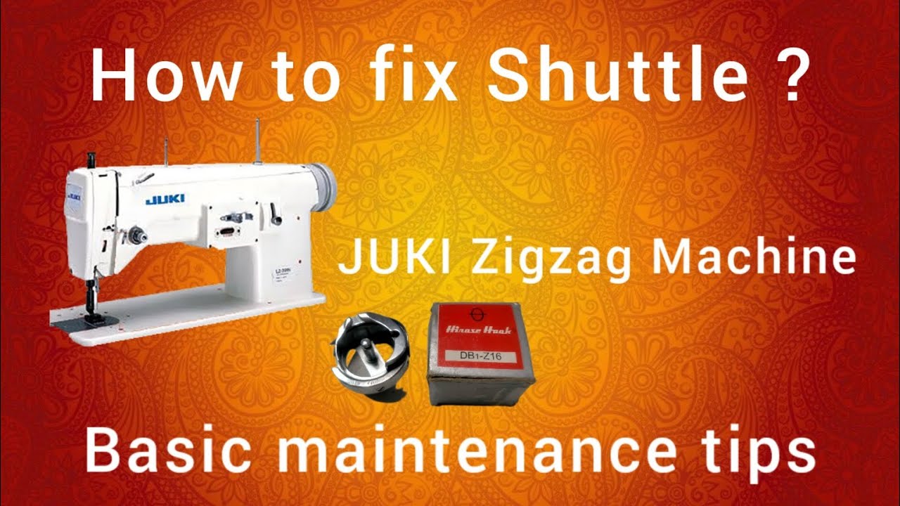 How to fix shuttle of embroidery machine - Juki LZ-271 zigzag - YouTube
