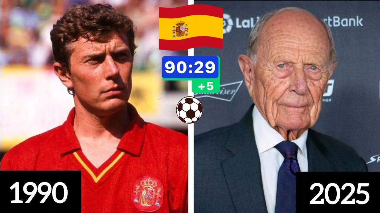 🇪🇦 Spanish football players in the 1990 World Cup 🏆 (Then and Now ...