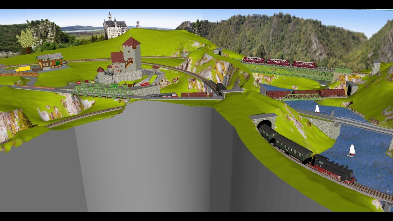 Gleisplan Spur N, 200 * 200 cm, voll sequentieller Zugspeicher - YouTube