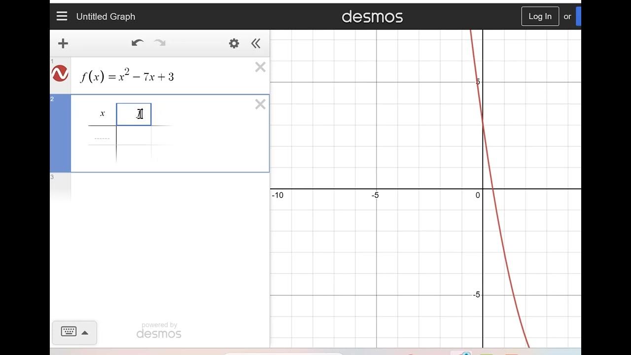 make table in desmos - YouTube
