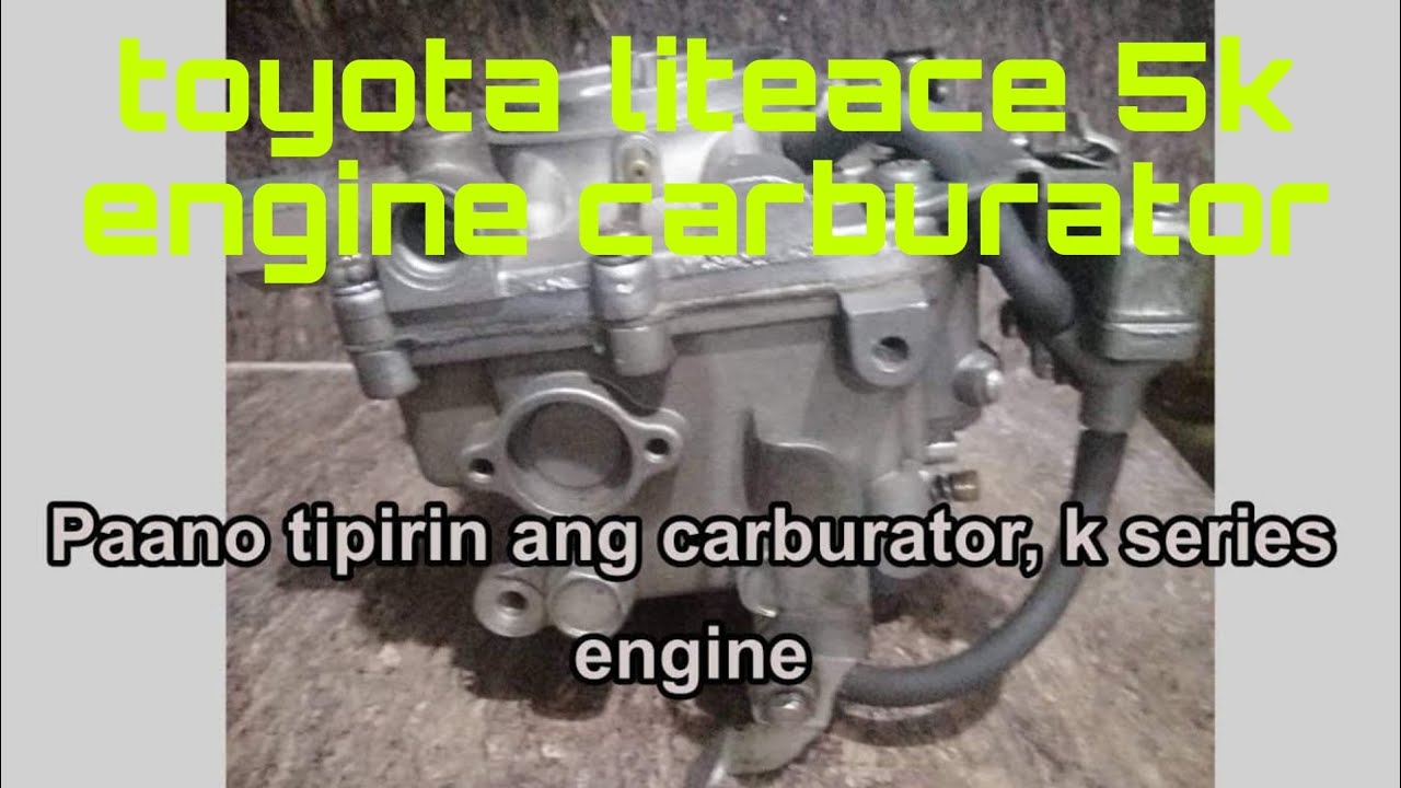 toyota k engine series how to change main jet - YouTube