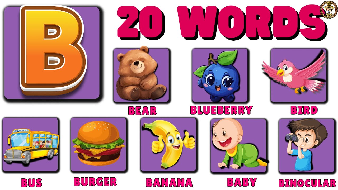 B Letter Words | B Letters Words in English | ABCD | Alphabet ...