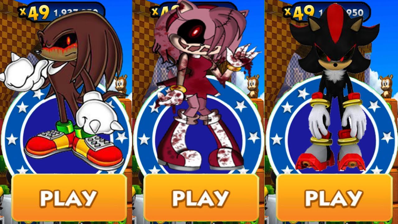Sonic Dash - Sonic Exe vs Amy Exe vs Shadow Exe defeat All Bosses Zazz ...