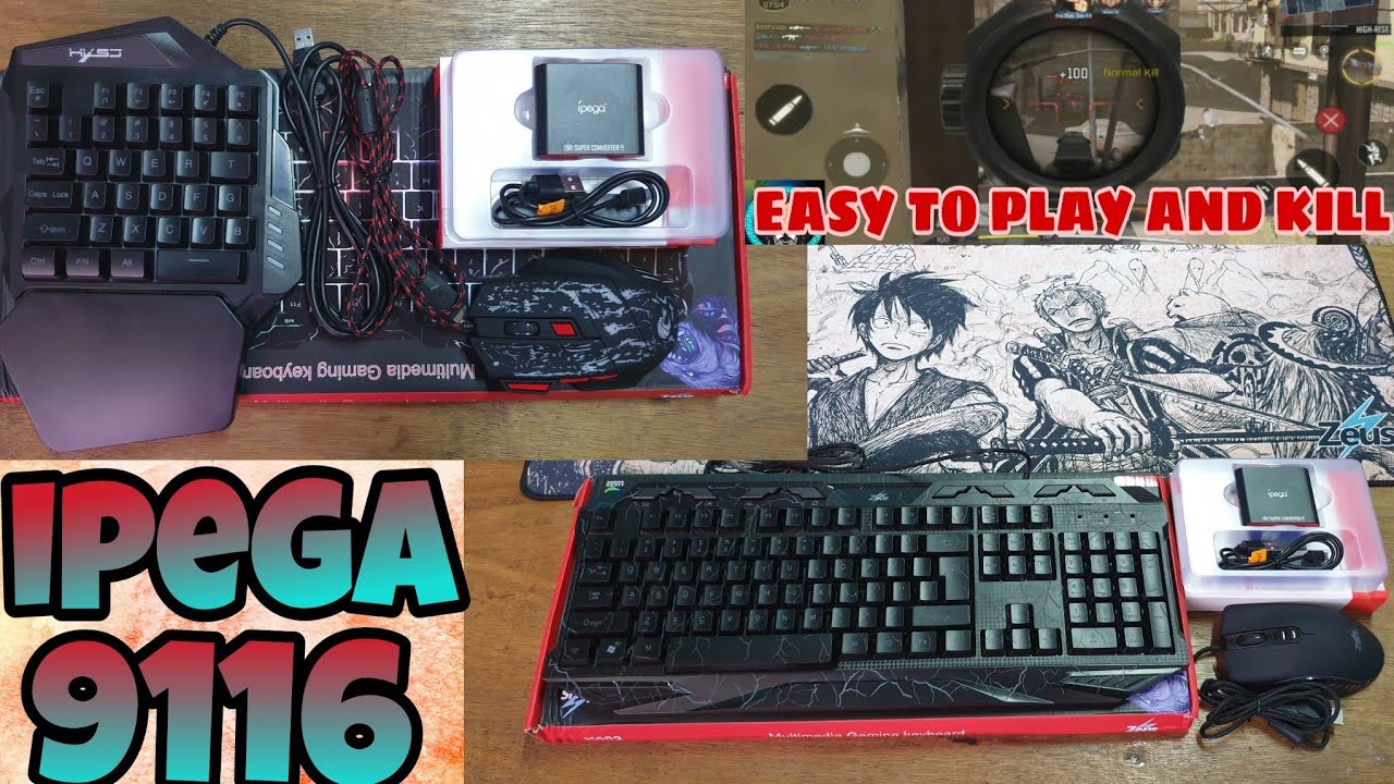 Ipega 9116 full review | set up with keyboard and mouse | one hand ...