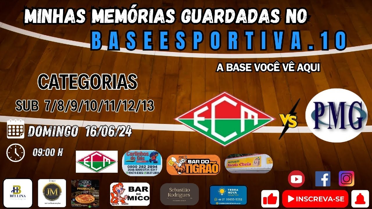 SUPER CLÁSSICO DE FUTSAL E.C MARICA X PMG | SUB 7 /8/9/10/11/12/13 ...