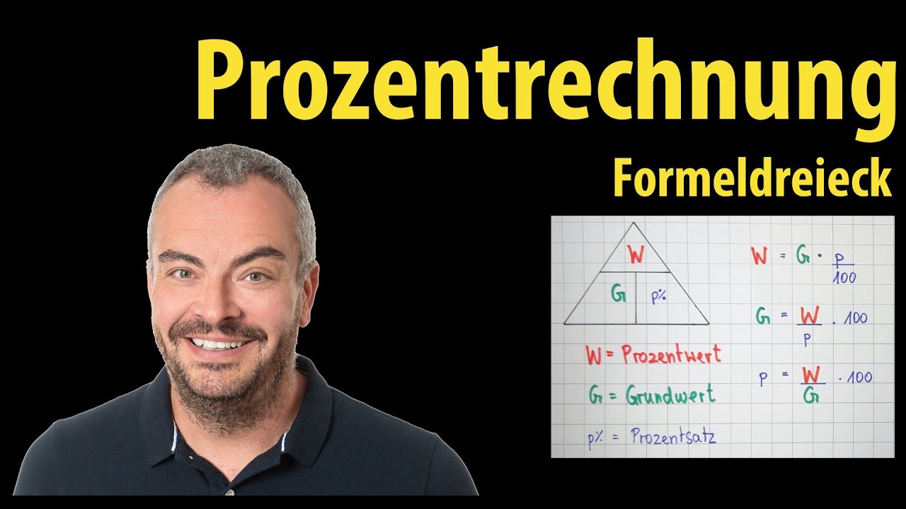 Prozentrechnung - Formeldreieck | Die Formel(n) ganz einfach lernen ...