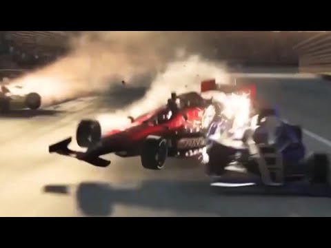 Turbo Indy 500 Crash Scene with Cars 2 Crash Audio