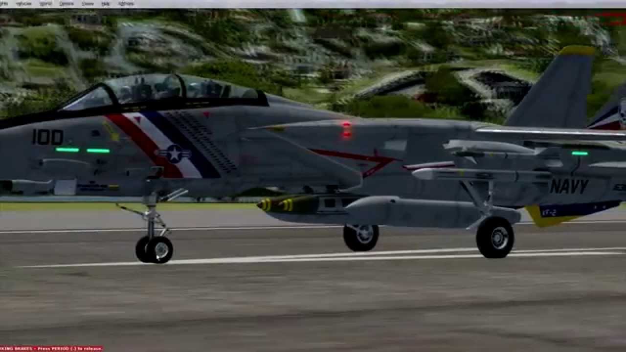 FSX P3D HD stunning FREEWARE Dino Cattaneo F-14 Tomcat, a review - YouTube