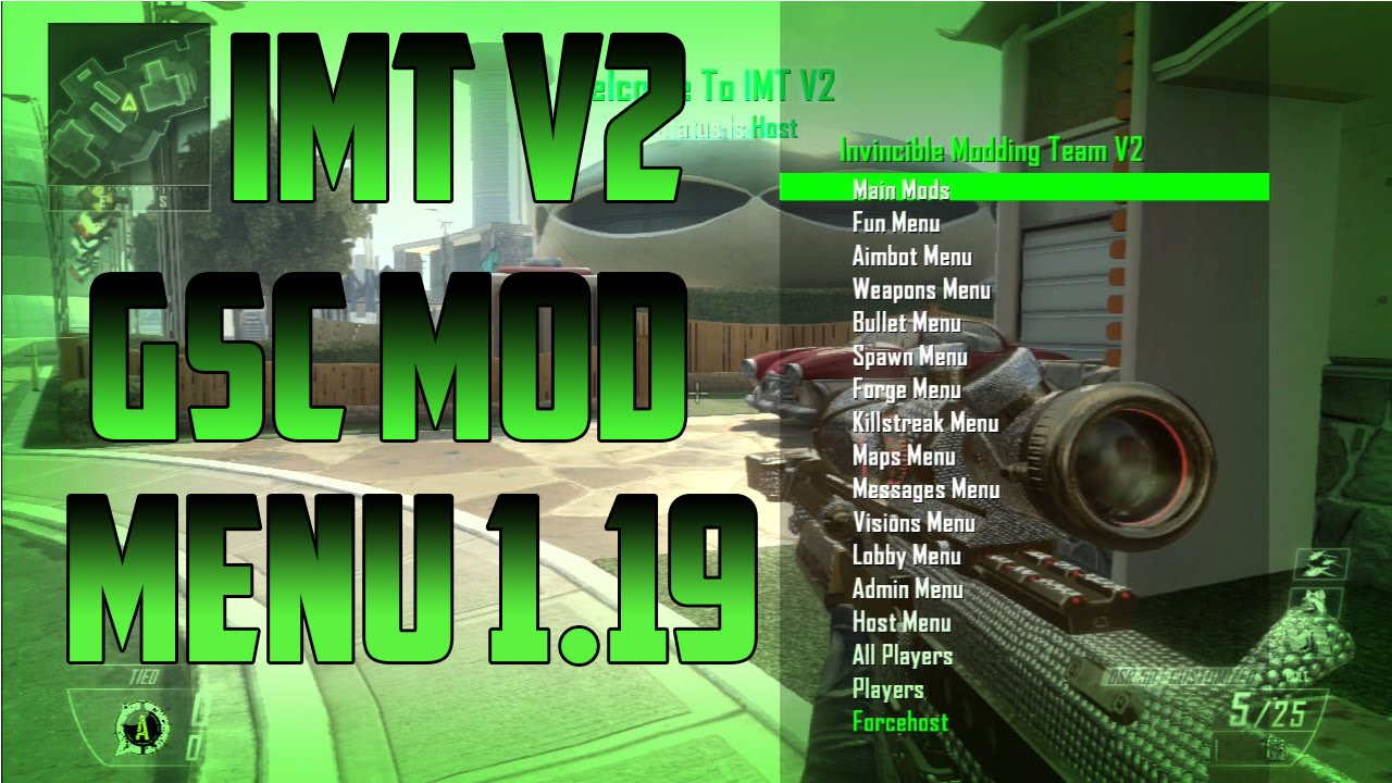 BO2 GSC Mod Menu IMT V2 1.19 - YouTube