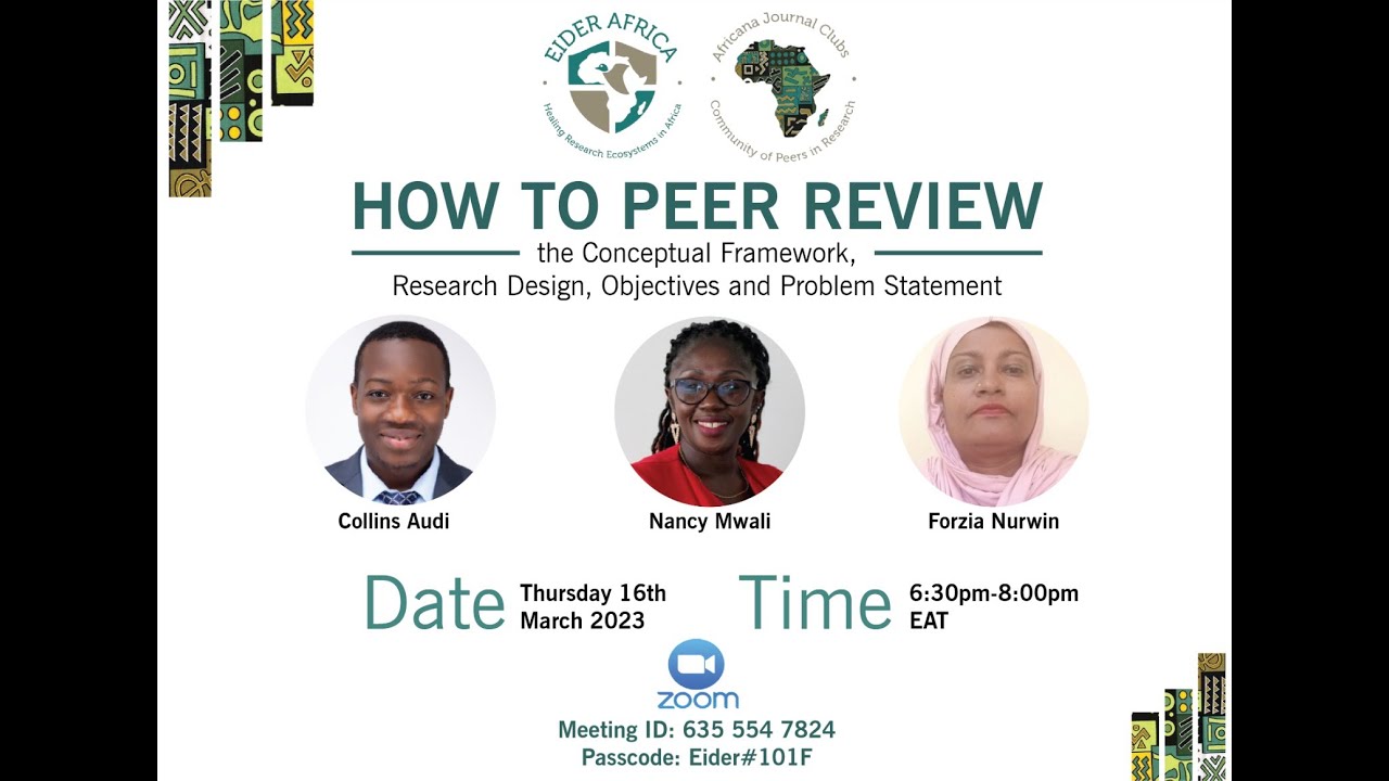 How to Peer Review the Conceptual Framework, Research Design ...