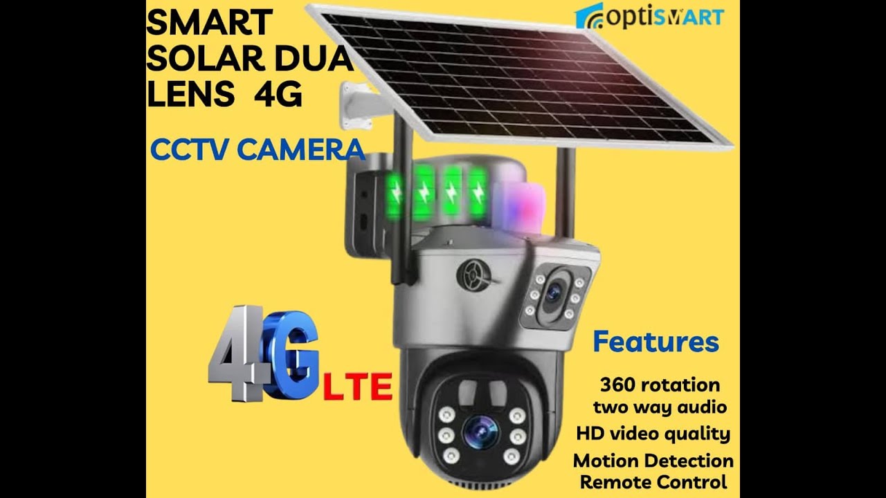 OPTISMART: NEW SOLAR PTZ DUAL LENZ CCTV CAMERA - YouTube