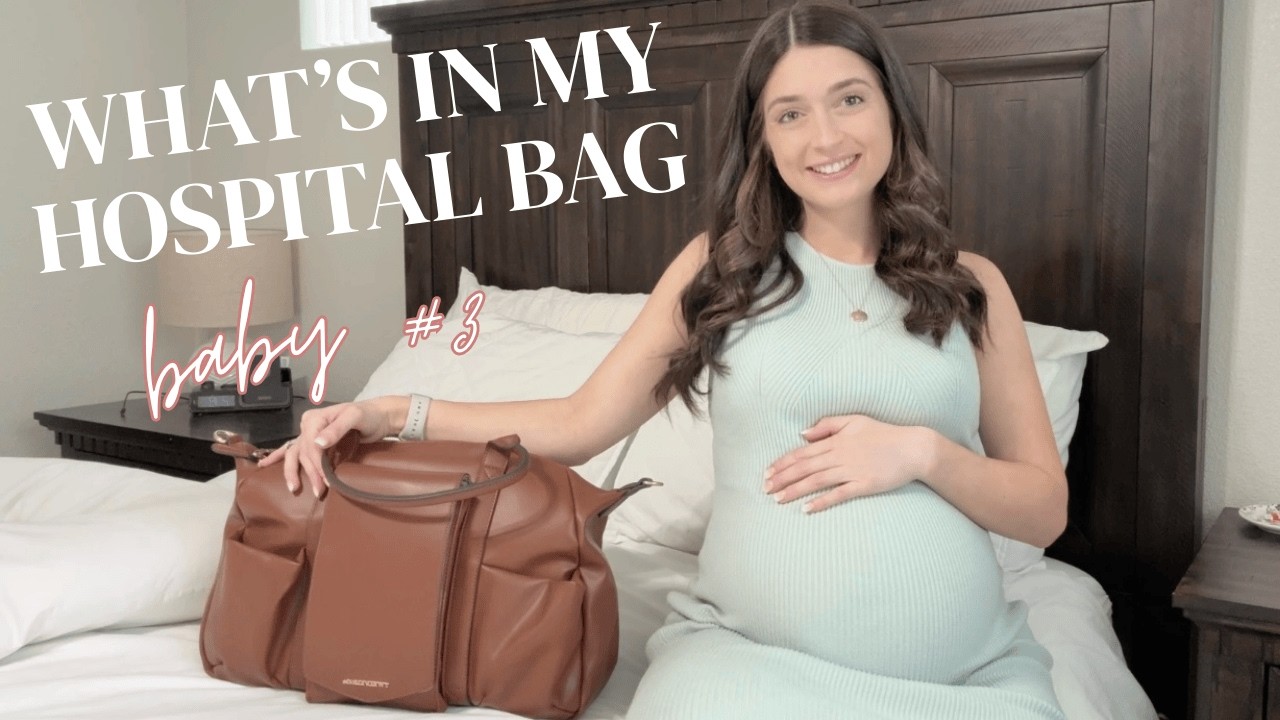 What’s in my Minimal Hospital Bag for Baby #3 | 36 Weeks Pregnant - YouTube
