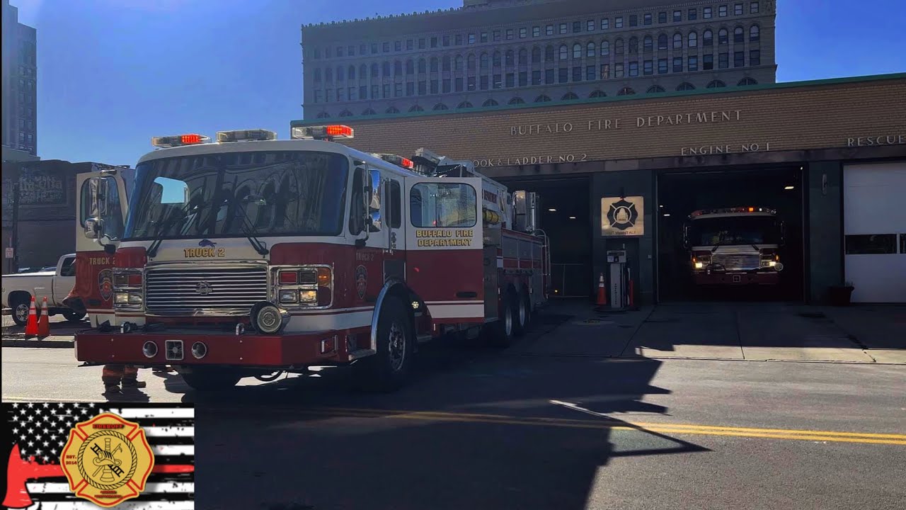 Buffalo Fire - Engine 1 (Reserve) & Truck 2 Responding - YouTube