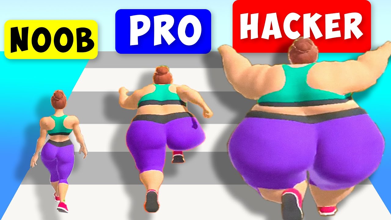 💥 NOOB vs PRO vs HACKER 🥒🍔 Fat 2 Fit - YouTube