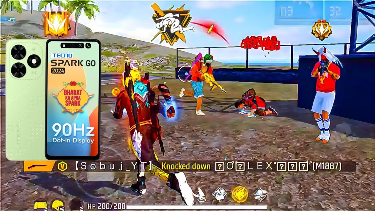 MSN Ff 90% Headshot Rate 😎|📲 Tecno Spark Go 2024 Free Fire Gameplay ...