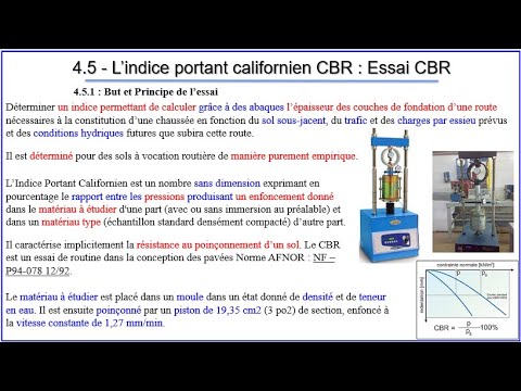 Mécanique des Sols1. Chapitre IV: COMPACTAGE DES SOLS, L’indice portant californien CBR, Essai ...