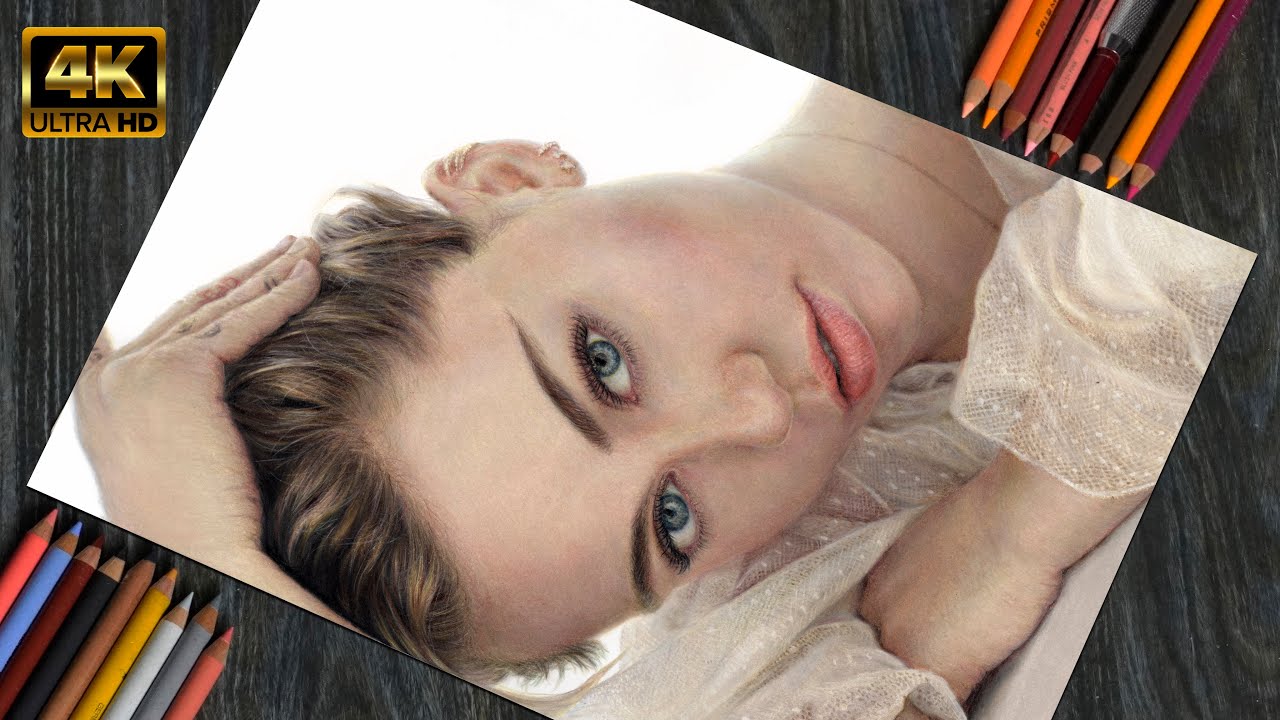 Colored Pencil Drawing miley cyrus - YouTube