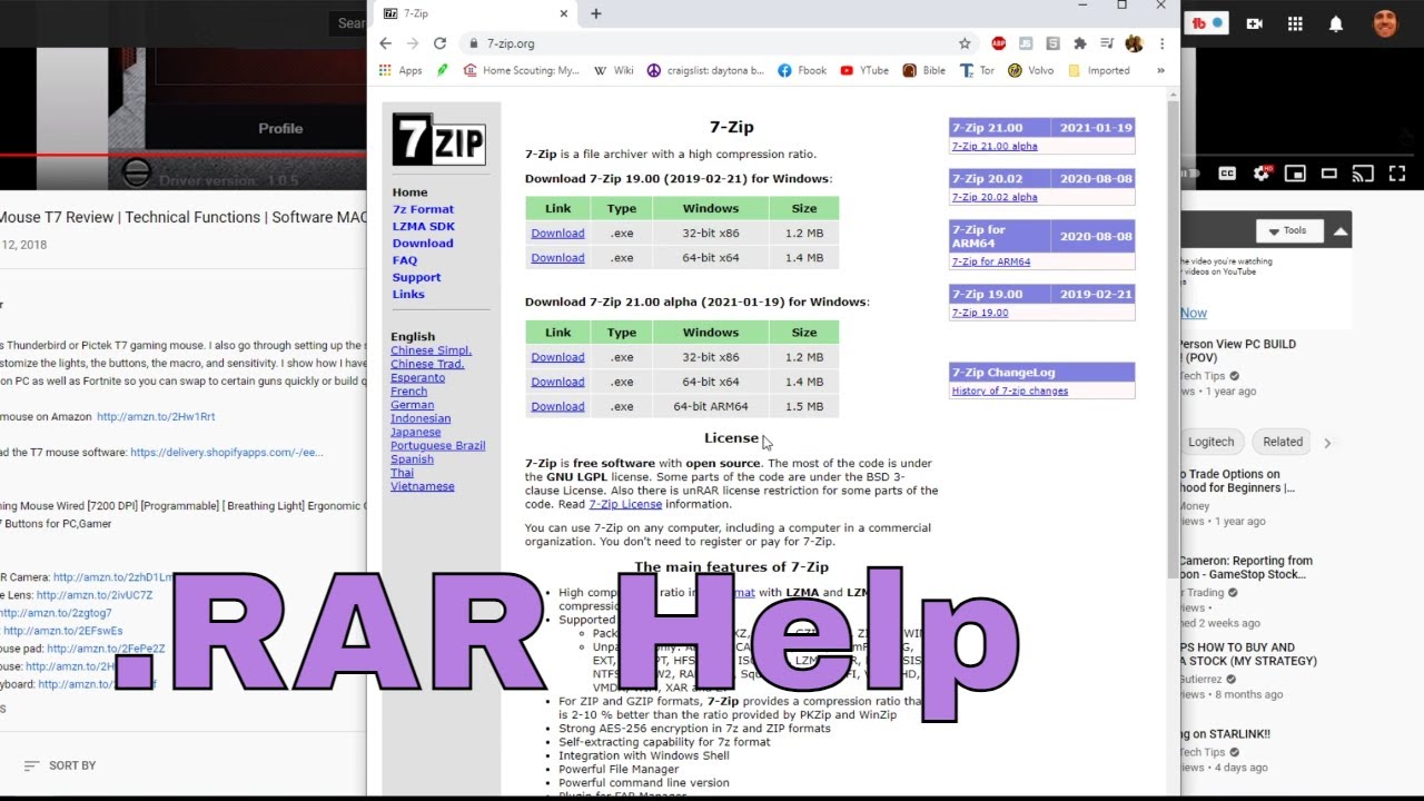 How To Open Extract .rar Files | Winrar 7 Zip | Pictek Gaming Mouse ...