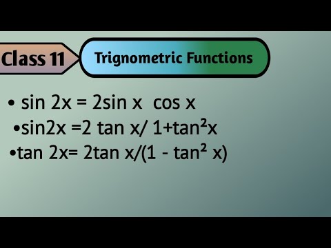 Prove of sin2x and tan2x | Double Angle Identities |Class11 - YouTube