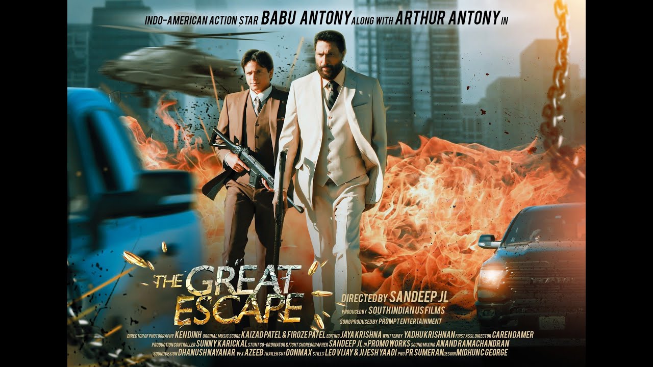 The Great Escape Official Trailer Babu Antony Arthur Antony Chaz Taylor ...