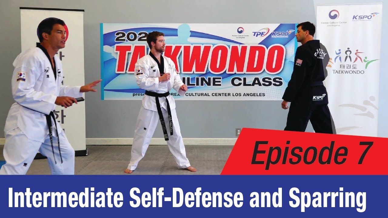 [2020 Online TKD Class] EP 7: Intermediate Self-defense and Sparring ...