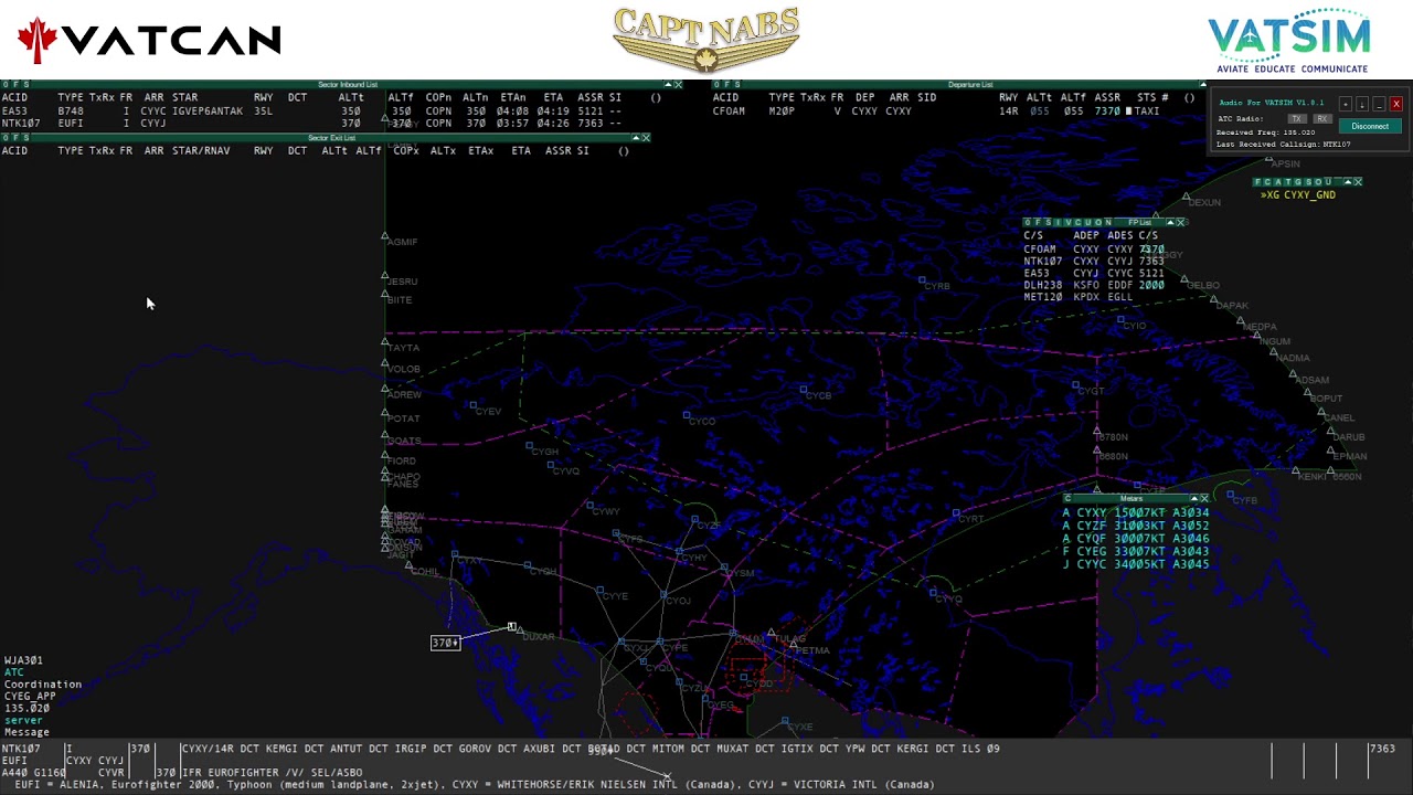 VATSIM Live ATC: Edmonton Centre - YouTube