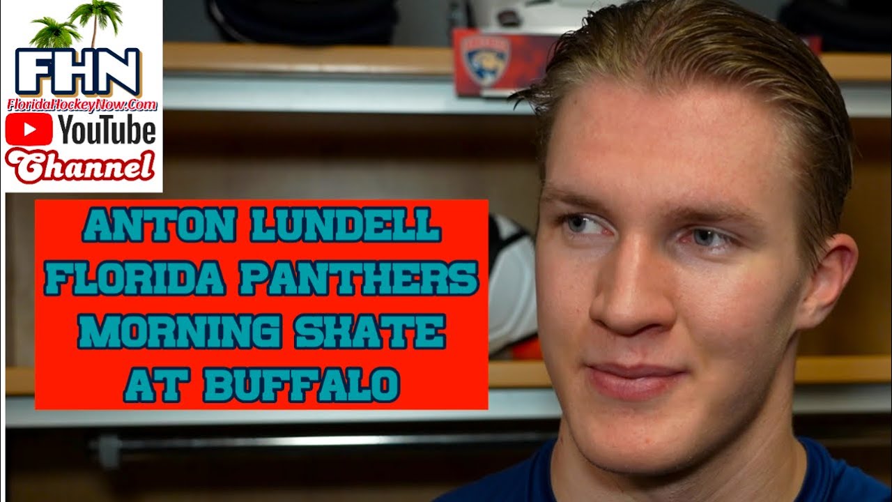 Anton Lundell: Florida Panthers Morning Skate at Buffalo Sabres - YouTube