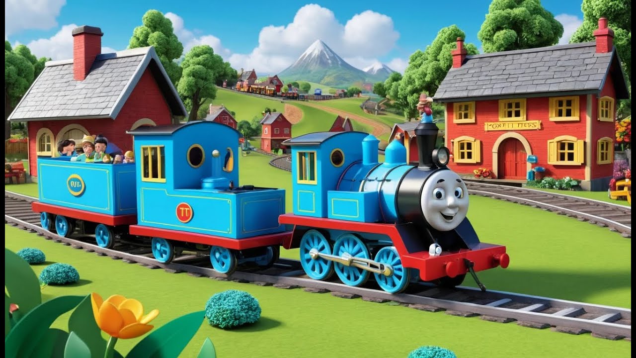 Round and Round the Little Train | Delightful Train Song for Kids | Fun ...