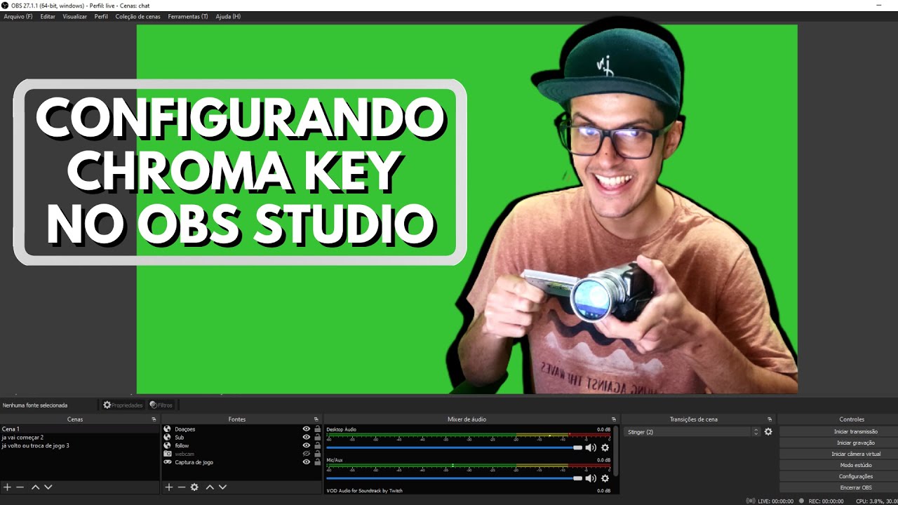 Como Configurar Chroma Key Caseiro No OBS Studio - YouTube