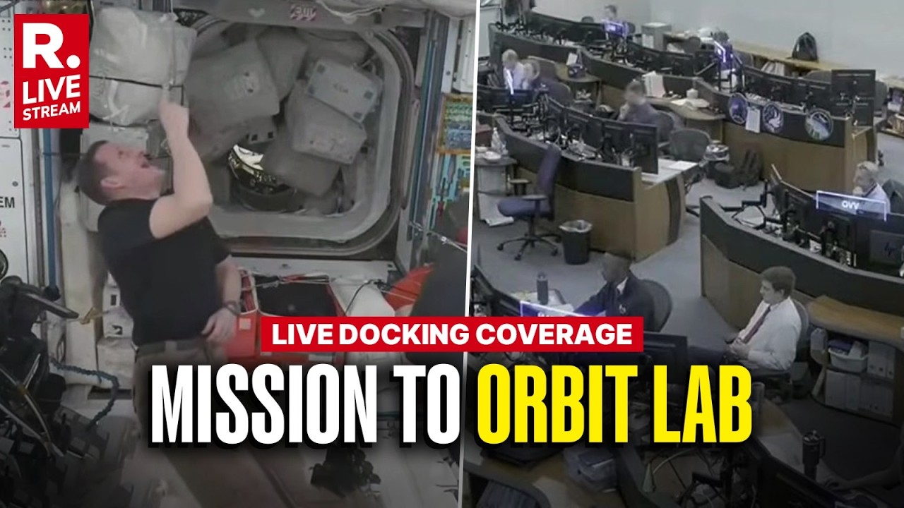 SpaceX Dragon Successfully Docks with ISS | Four Astronauts Begin Orbit ...