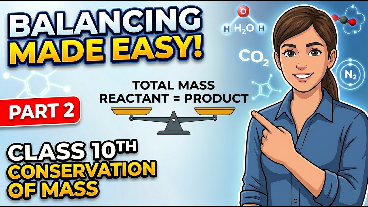 Part 2 : Chemical Reaction and Equations | Law of Conservation of Mass ...