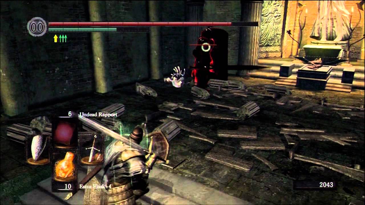 Dark Souls - Vagrant in Undead Parish infected by Gravelord - YouTube