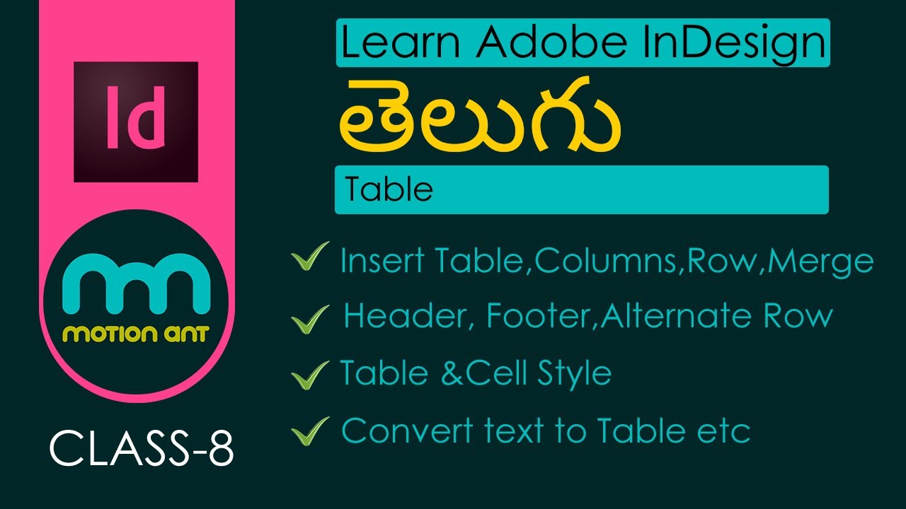 How to use Table and Table & cell style in InDesign - YouTube