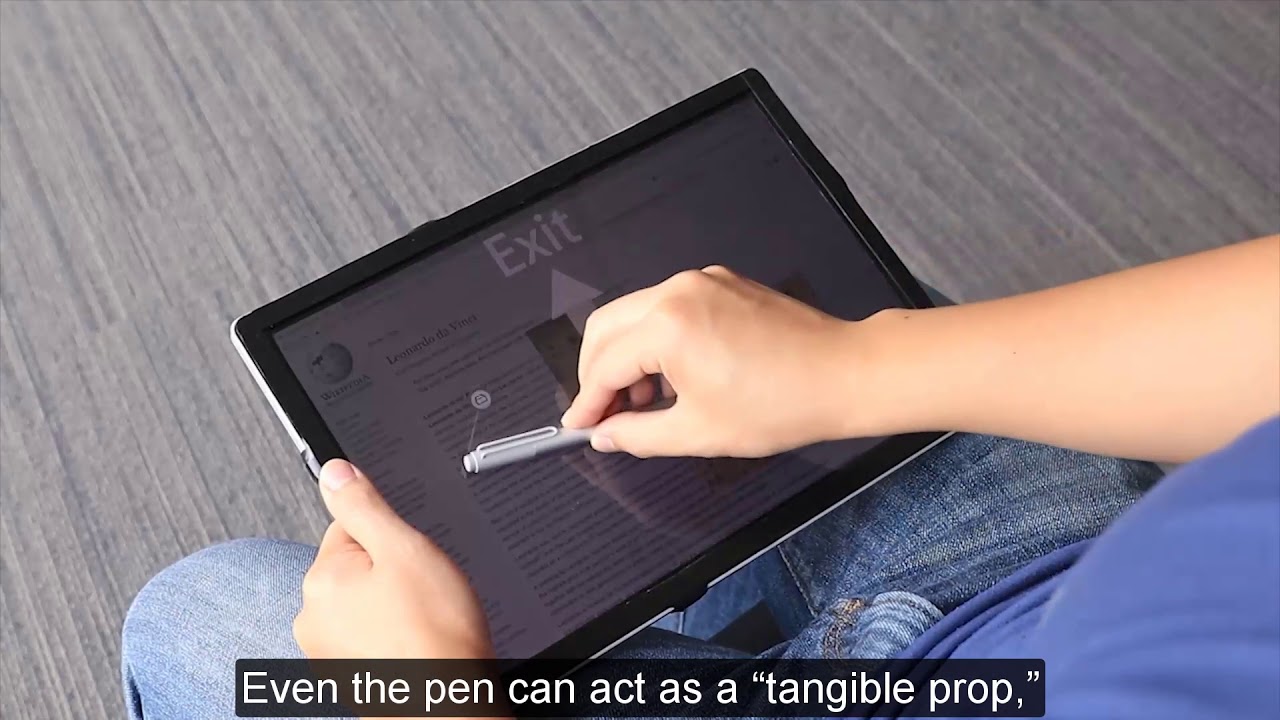 Sensing Posture-Aware Pen+Touch Interaction on Tablets - YouTube