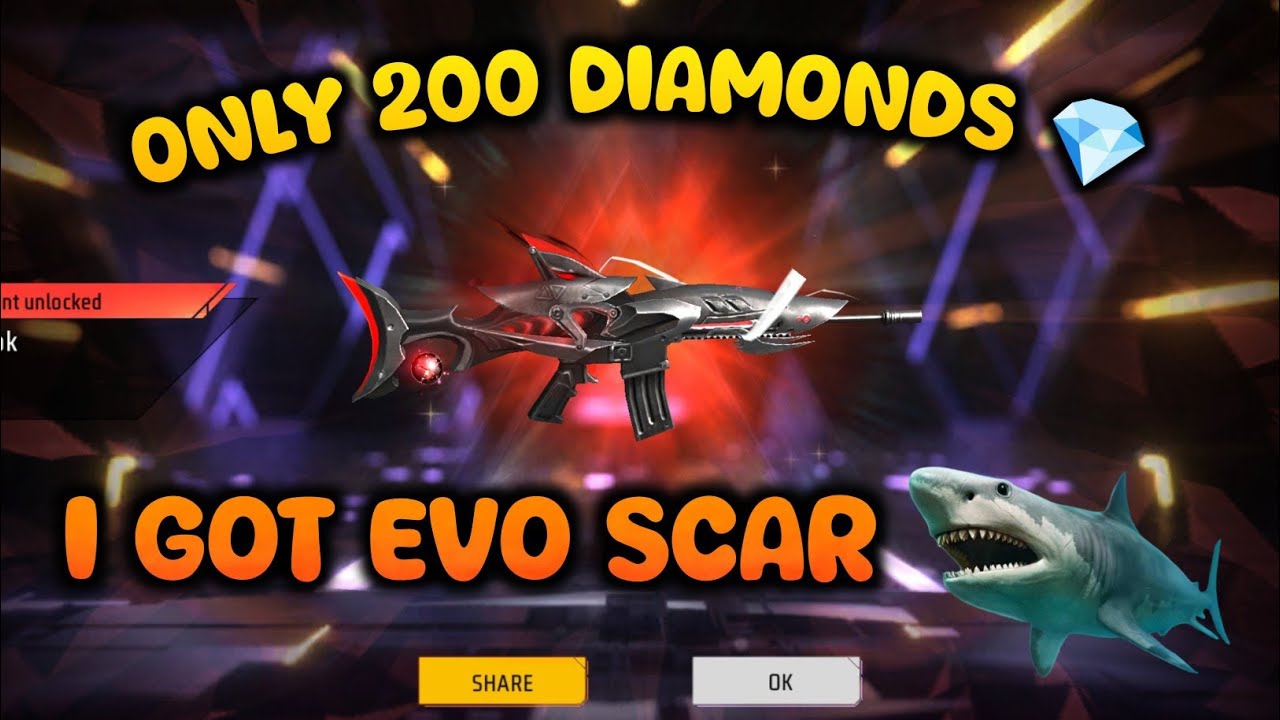Evo Scar 😍 gun skin only in 200 diamonds 💎 | R2H-Gaming ...