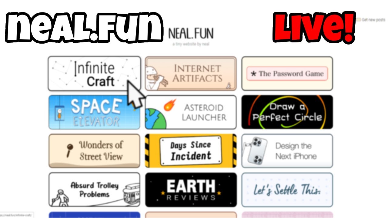 Neal.Fun LIVE! (PLAYING ALL NEAL.FUN GAMES!) - YouTube