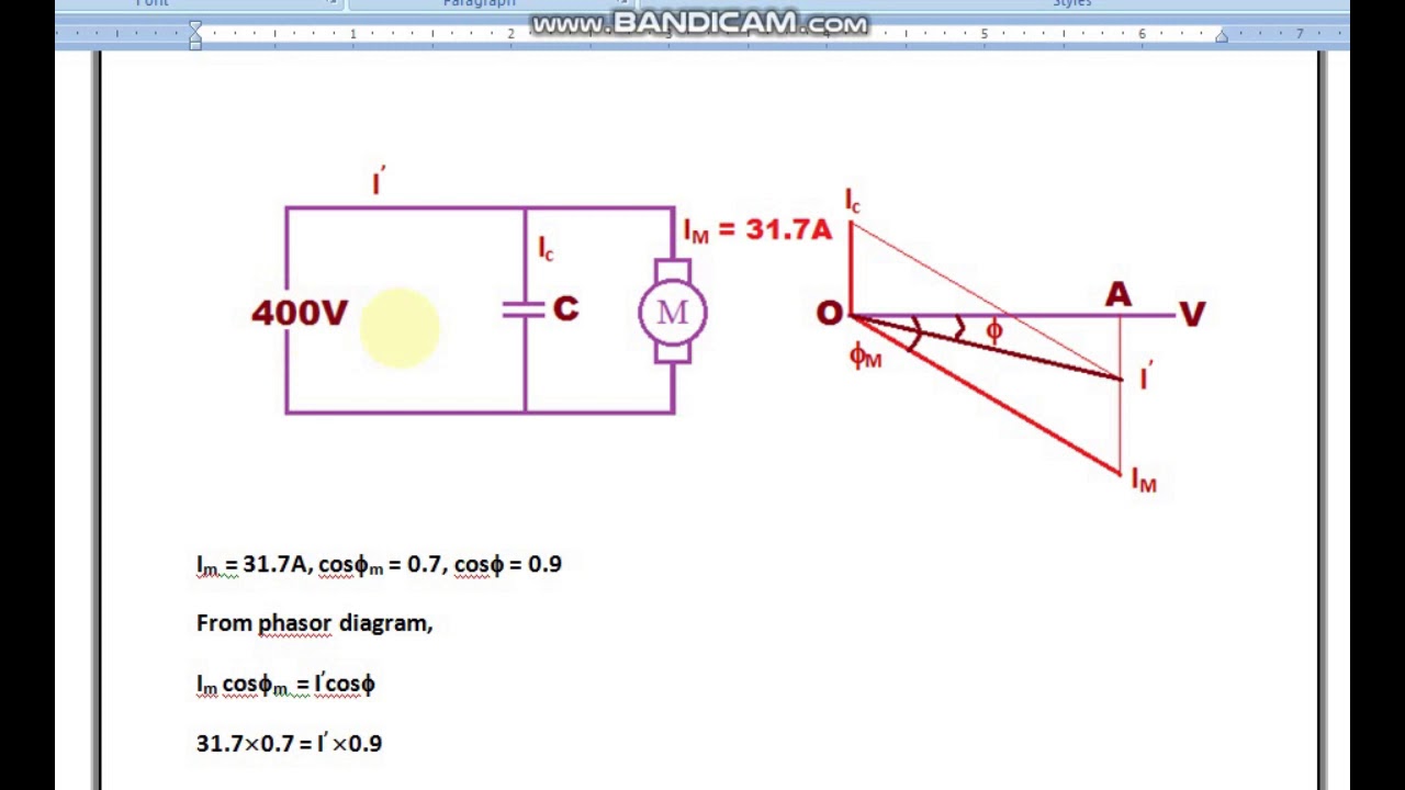 Unit -5 | Problems on power factor correction| power factor improvement ...