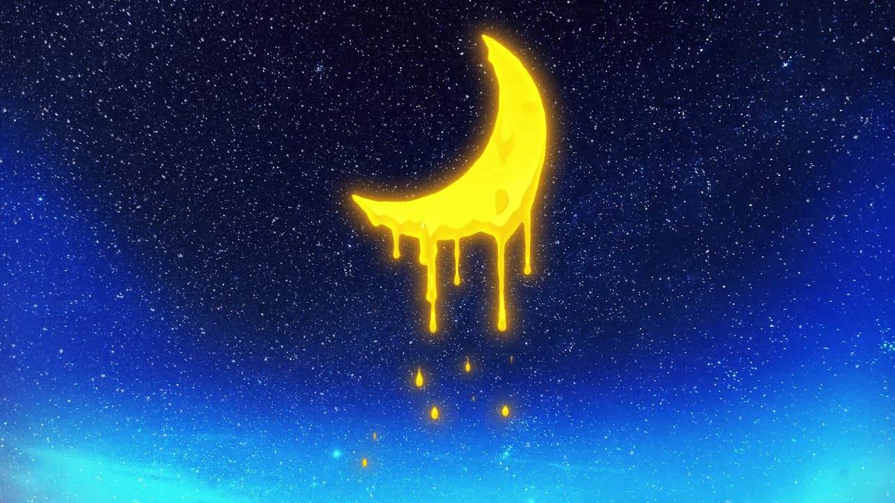 Melting Moon in Starry Sky Loop - YouTube