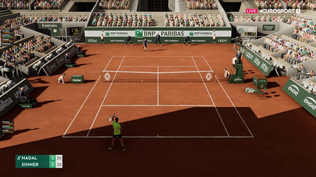 TE 4 || Nadal vs Sinner in RG 2021 (One of the most realistic sets I´ve ...