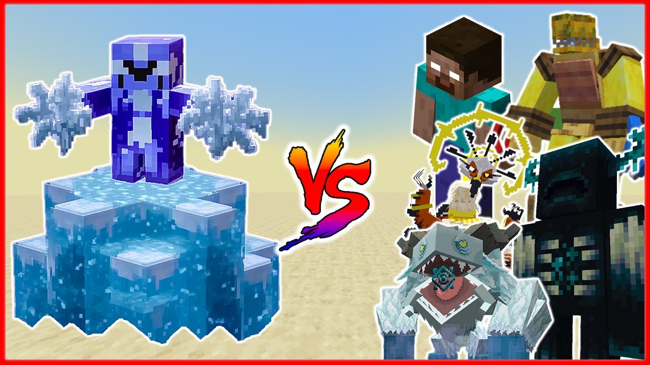 ICE QUEEN Vs All Mobs and Bosses - Minecraft Mob Battle - YouTube