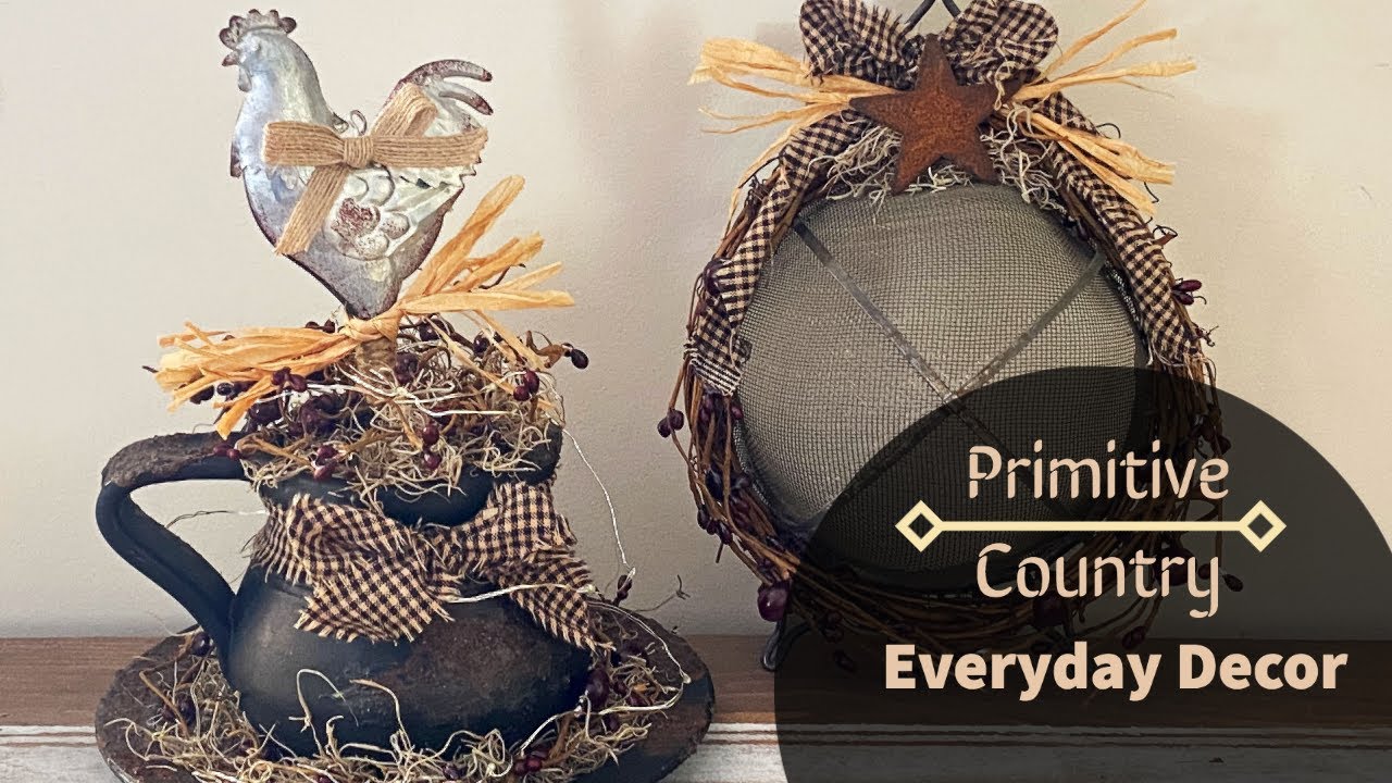 Primitive Country DIY Decor - YouTube
