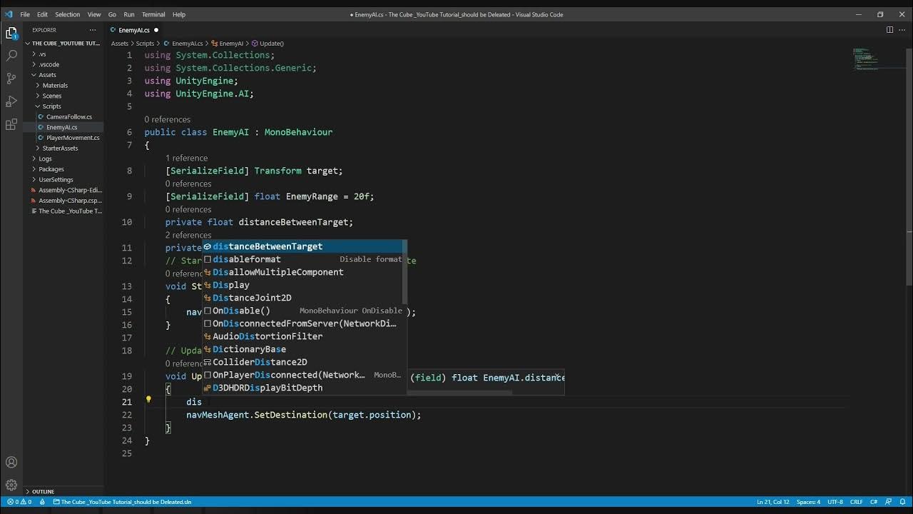 Create Simple Enemy AI using NavMeshAgent || PART_2 - YouTube