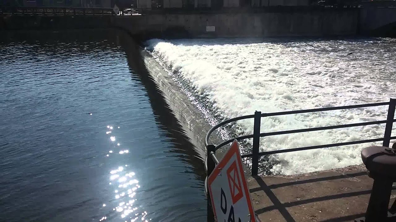 Fox River Dam, Aurora, Illinois 2015 - YouTube