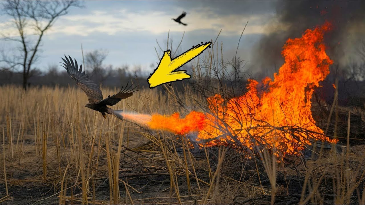 That's how birds use fire! - YouTube