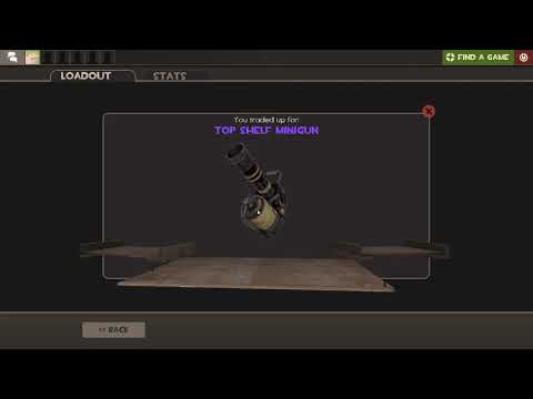 TF2 - Trading Up to the First Strange Top Shelf Minigun! - YouTube