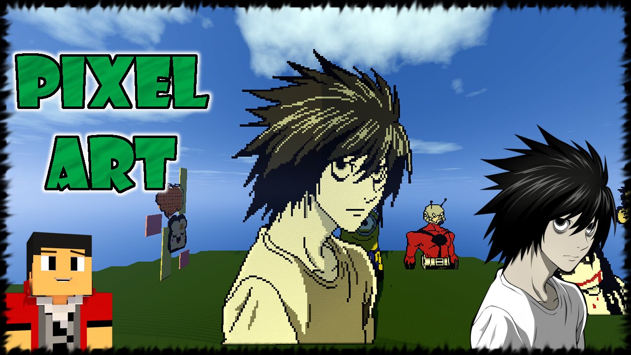 Minecraft: Pixel Art - L | Death Note - YouTube