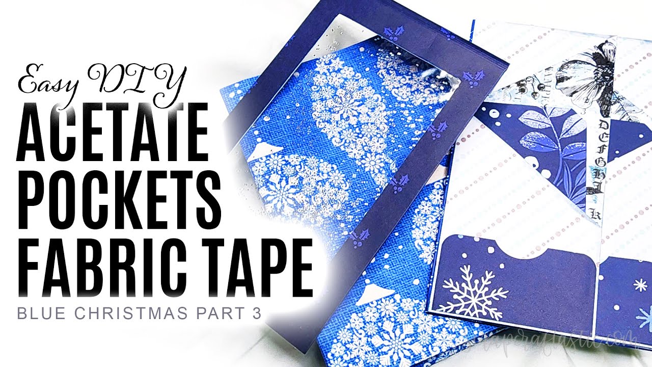 Let's Make Pockets From Scraps, Fabric Tape & Laminator DIY Acetate - YouTube