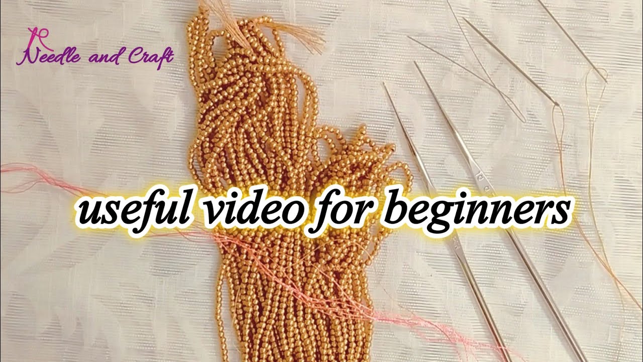 How to add beads for silk thread before doing krosha work | Beginners ...